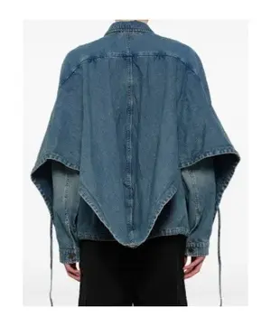 EGONLAB Convertible Hooded Zip-up Denim Jacket