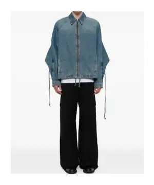 EGONLAB Convertible Hooded Zip-up Denim Jacket