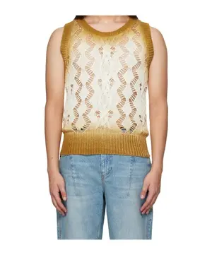 EGONLAB Openwork Knitted Vest - Multicolor
