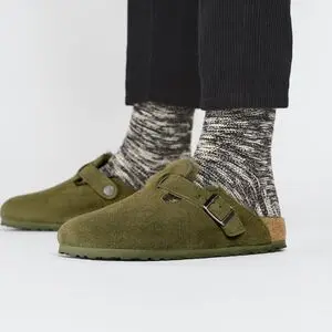 BIRKENSTOCK Boston Suede Slippers