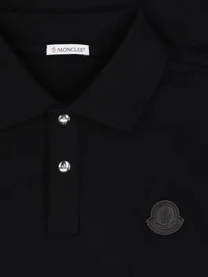 Moncler Logo Patch Piqué Polo Shirt