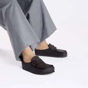 BIRKENSTOCK Penny-strap Leather Slides