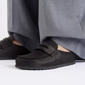 BIRKENSTOCK Penny-strap Leather Slides