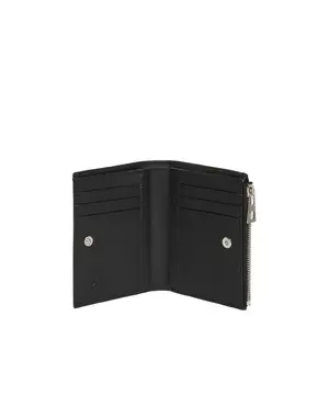 Loewe Slim Compact Walllet In Textured Classic Calfskin