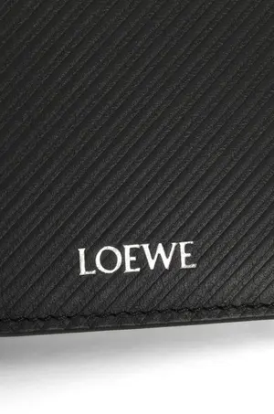 Loewe Slim Compact Walllet In Textured Classic Calfskin