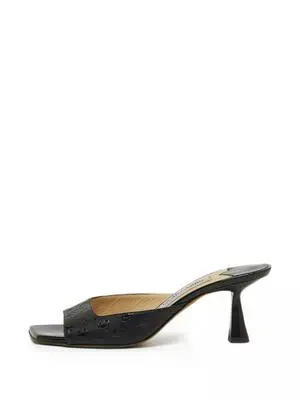 JIMMY CHOO Zania Logo-embossed Leather Sandals