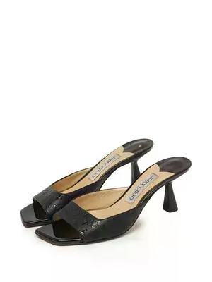 JIMMY CHOO Zania Logo-embossed Leather Sandals
