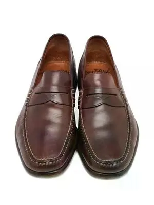 Santoni Leather Slip-on Loafers