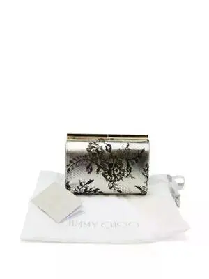 JIMMY CHOO Camille Lace Clutch Bag - Silver