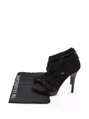 STUART WEITZMAN Suede Cross Strap Sandals