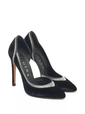 GINA Crystal-embellished D'orsay Pumps
