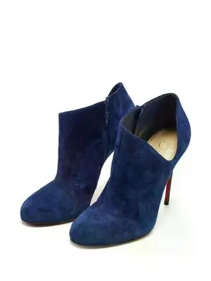CHRISTIAN LOUBOUTIN Suede Lisse Cut-out Ankle Boots