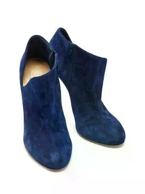 CHRISTIAN LOUBOUTIN Suede Lisse Cut-out Ankle Boots