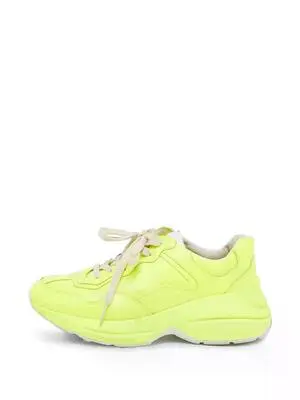 Gucci Rhyton Leather Low-top Sneakers - Green