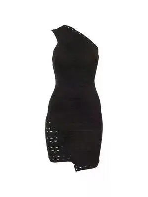Herve Leger One-shoulder Bandage Mini Dress