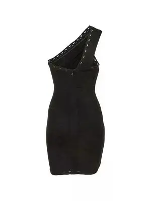 Herve Leger One-shoulder Bandage Mini Dress