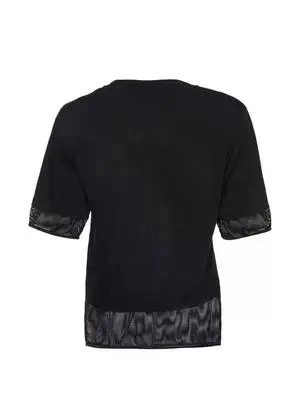 Kenzo Logo Print Mesh Trim T-shirt