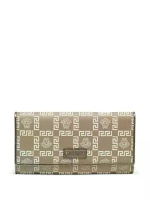 Versace Medusa Trifold Wallet - Neutrals