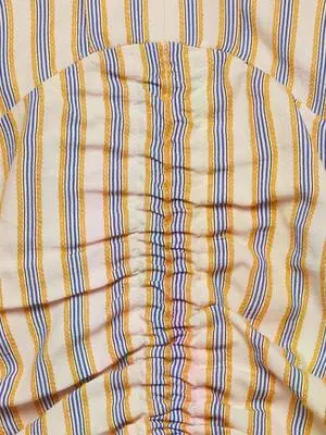 Sandro Striped Ruched Midi Dress