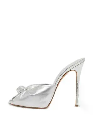 GIUSEPPE ZANOTTI Leather Knotted Heeled Mules