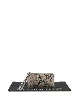 Kate Spade New York Snakeskin-print Leather Clutch Bag