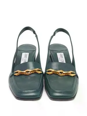 JIMMY CHOO Diamond Slingback Pumps - Green