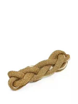 Gucci Lurex Braided Scrunchie - Gold