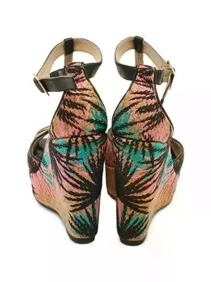 JIMMY CHOO T-bar Wedge Sandals