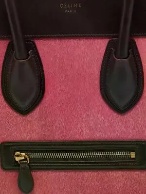 Celine 2014 Mini Luggage Leather Tote Bag - Brown