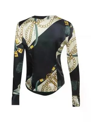 Elisabetta Franchi Long-sleeve Bodysuit With Chain Print