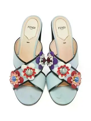 Fendi Flowerland Heeled Sandals
