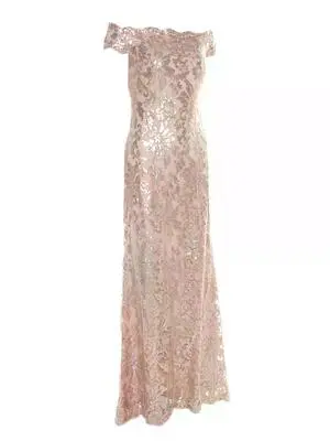 Tadashi Shoji Off-shoulder Sequin Lace Gown