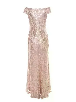 Tadashi Shoji Off-shoulder Sequin Lace Gown