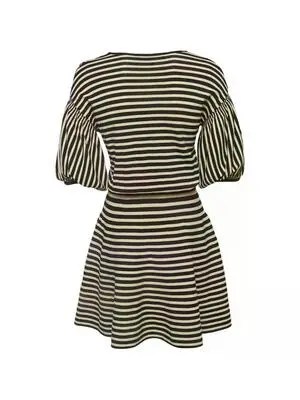 Elisabetta Franchi Striped Knit Flared Dress