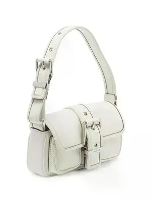 Michael Kors Colby Buckle Shoulder Bag - White