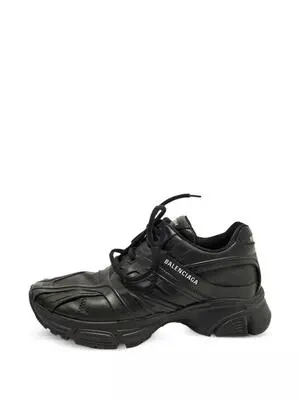 Balenciaga Phantom Lace-up Leather Sneakers - Black
