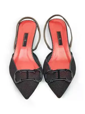 Carolina Herrera Mesh Slingback Pumps