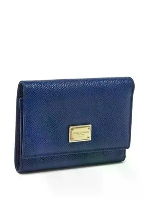 Dolce & Gabbana Logo-plaque Trifold Wallet - Blue