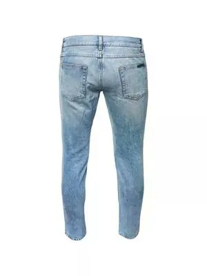 Dolce & Gabbana Angel Print Slim Fit Jeans