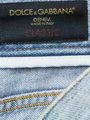 Dolce & Gabbana Angel Print Slim Fit Jeans
