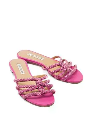 AQUAZZURA Moondust Crystal Embellished Sandals