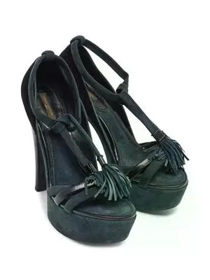 LOUIS VUITTON Suede Platform Pumps - Blue