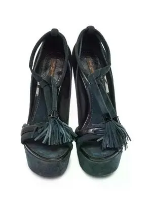 LOUIS VUITTON Suede Platform Pumps - Blue