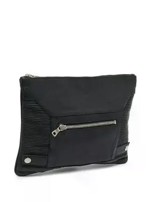 Balmain Biker Leather Clutch Bag