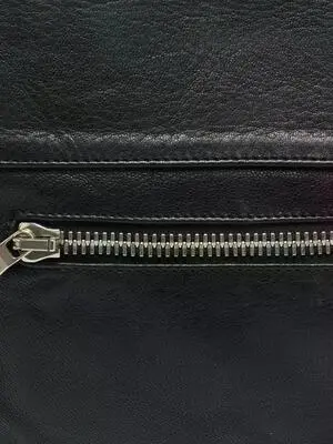 Balmain Biker Leather Clutch Bag