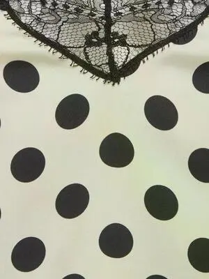 Dolce & Gabbana Polka-dot Lace-trim Blouse