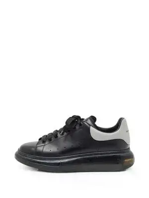 Alexander McQueen Leather Lace-up Sneakers With Contrast Heel