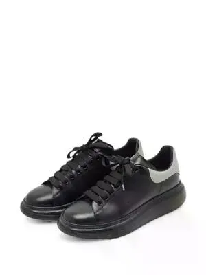 Alexander McQueen Leather Lace-up Sneakers With Contrast Heel