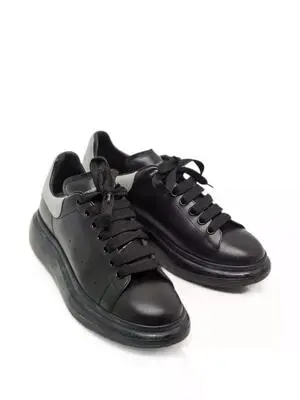Alexander McQueen Leather Lace-up Sneakers With Contrast Heel