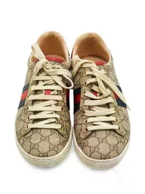 Gucci Ace Web Sneakers - Neutrals